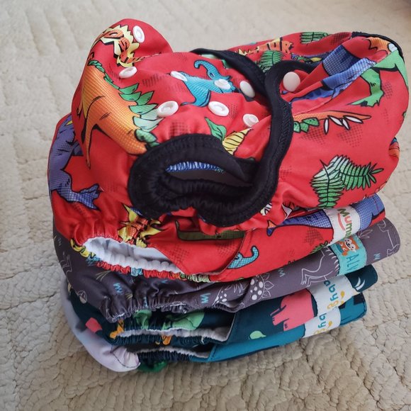 BabyGoal | Accessories | Dinomight Five Reusable Cloth Diapers | Poshmark